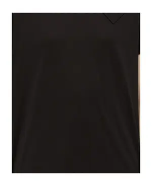 Prada Round Neck Short Sleeve T-shirt - Black