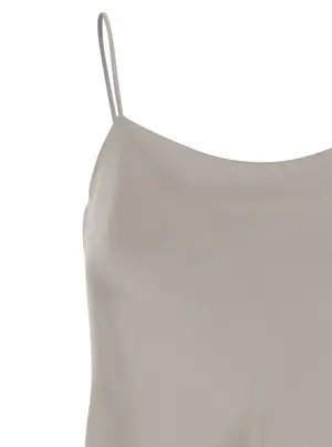 Herno Spaghetti Straps Satin Tank Top - Nude
