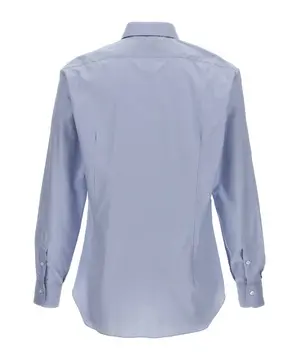 BARBA NAPOLI Buttoned Long-sleeved Shirt - Blue
