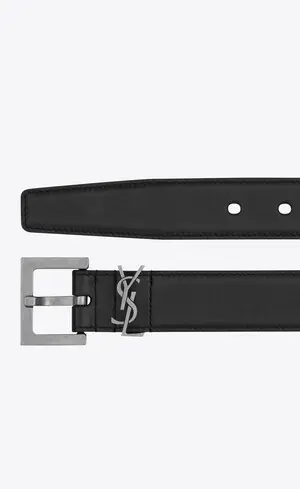 Saint Laurent Cassandre Square Buckle Belt