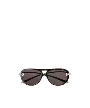 Bottega Veneta Bottega Veneta Aviator Full Rim Sunglasses Black
