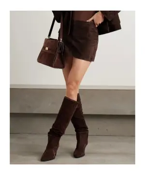 Nour Hammour Avery Suede Mini Skirt