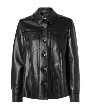 Nanushka Rocio Faux-leather Jacket - Black