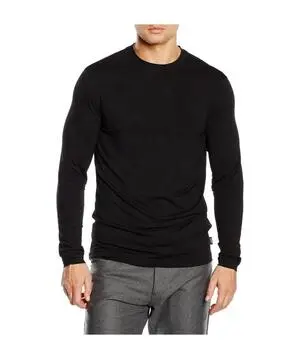 Emporio Armani T-shirt With Round Neck And Long Sleeves - Black
