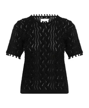 JIL SANDER Knitted Top With Decorative Trim