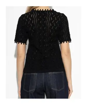 JIL SANDER Knitted Top With Decorative Trim