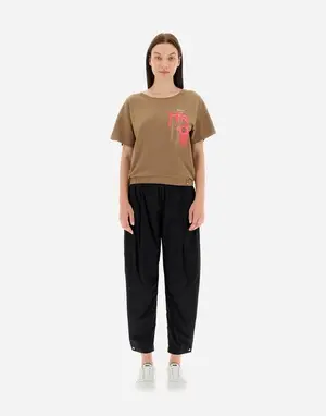 Herno Logo Embroidered Round Neck T-shirt