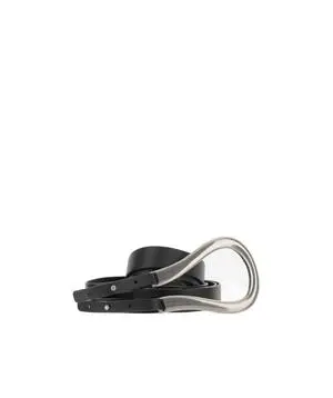 Bottega Veneta Double Strap Belt With Horseshoe Buckle - Multicolor