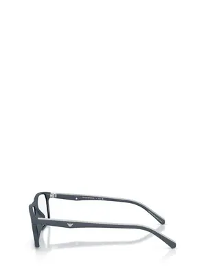 Emporio Armani Rectangular Frame Full Rim Eyeglasses - Gray