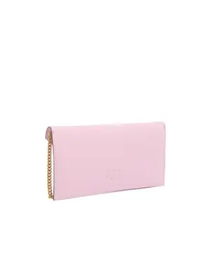 Pinko Love Birds Chain-linked Clutch Bag