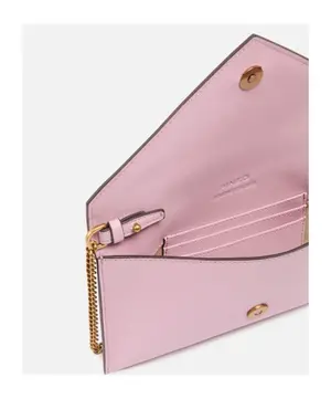 Pinko Love Birds Chain-linked Clutch Bag