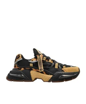 Dolce & Gabbana Airmaster Low-top Sneakers With Leopard Print