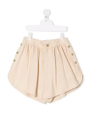 Chloé Decorative Button Ruched Detail Shorts