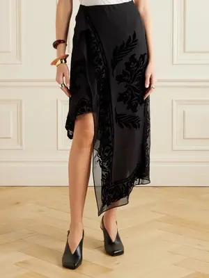 Etro Asymmetrical Cutout Midi Skirt