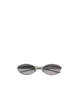 Bottega Veneta Oval Frame Sunglasses - Gray