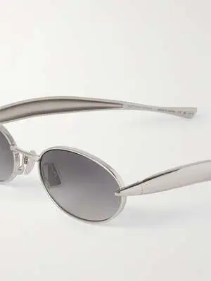 Bottega Veneta Oval Frame Sunglasses - Gray