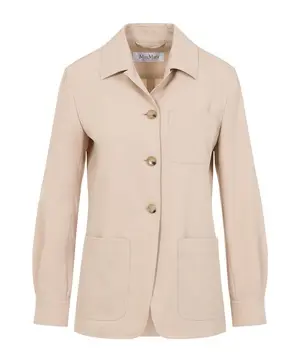 Max Mara Collared Button-up Shirt Jacket