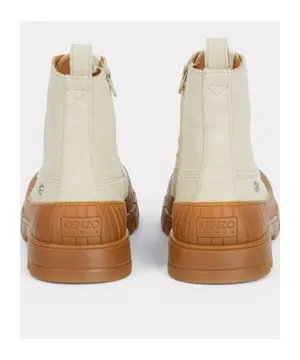 Kenzo Gobi Canvas Lace-up Boots - Light Brown