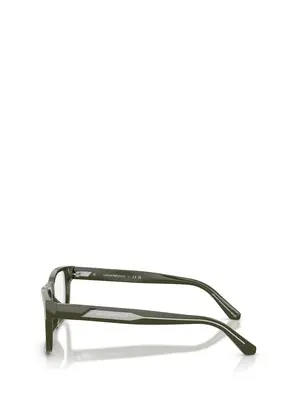 Emporio Armani Rectangle Frame Glasses - Green
