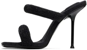 Alexander Wang Julie Embellished Heeled Sandals - Washed Black