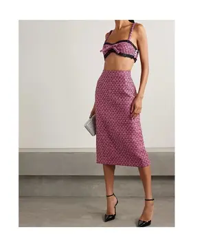 Alessandra Rich Sequined Bow Detail Strapless Top