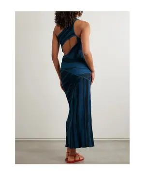 DONDE ESTEBAN Magdalena One-shoulder Ribbed Maxi Dress