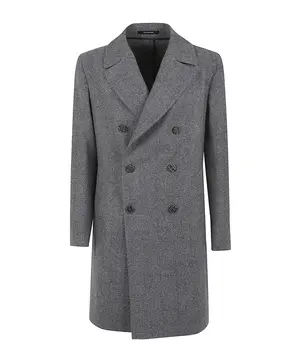 Tagliatore Long Sleeve Double-breasted Coat