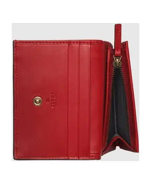 Gucci Gg Supreme Card Case With Cherries