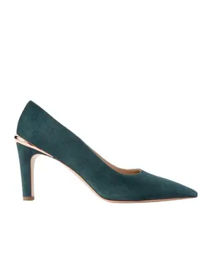 Gabriela Hearst Edwina Suede Pointed Toe Stiletto Pumps - Green