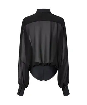 Pinko Button-down Semi-sheer Bodysuit