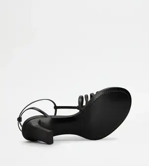 TOD'S Woven Leather Heeled Sandals With Adjustable T-strap