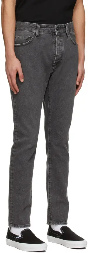 Palm Angels Straight Leg Jeans With Logo Detail