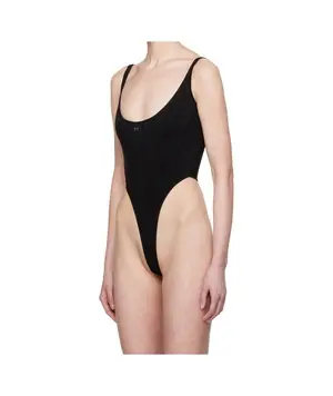 MUGLER Ribbed Knit Romper