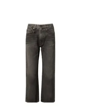 R13 Distressed Low-rise Boyfriend Jeans - Black