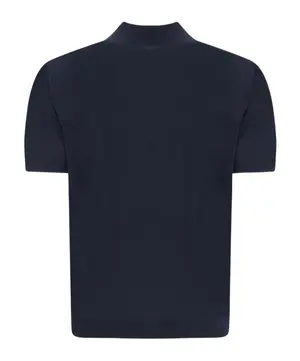 Malo Fine-knit Cotton Polo Shirt - Black