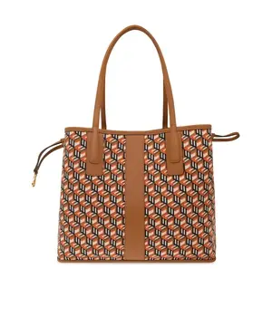 Mcm Printed Logo Tote Bag