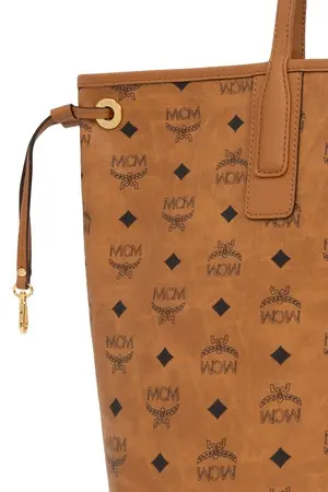 Mcm Printed Logo Tote Bag