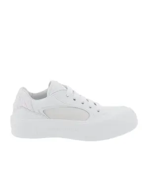Women's White Lace Up