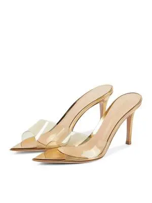 GIANVITO ROSSI Elle Pointed Toe High Heel Sandals - Nude