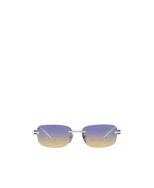 Prada Irregular Frame Rimless Sunglasses