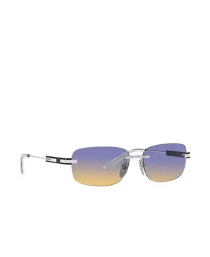 Prada Irregular Frame Rimless Sunglasses
