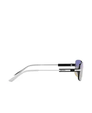 Prada Irregular Frame Rimless Sunglasses