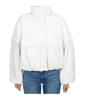 Max Mara Long-sleeved Cotton-padded Jacket - White