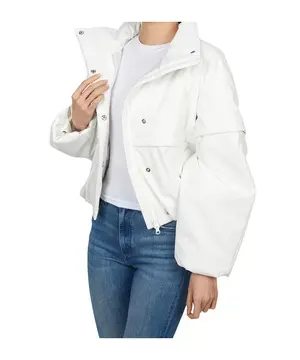 Max Mara Long-sleeved Cotton-padded Jacket - White