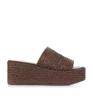 Casadei Twiga Woven Platform Sandals