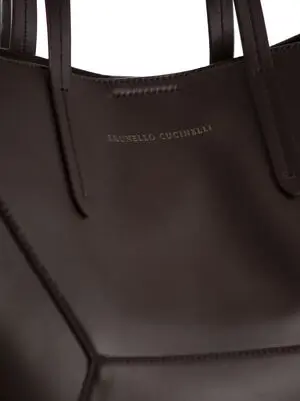 Brunello Cucinelli Paneled Leather Tote Bag