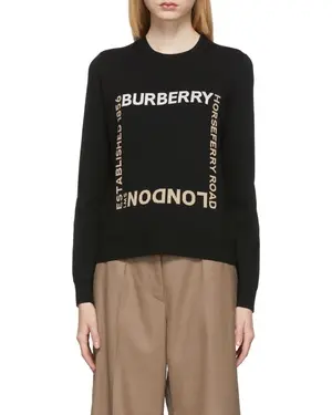 Burberry Intarsia-knit Logo Square Jumper