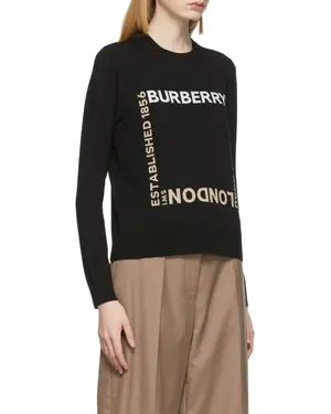 Burberry Intarsia-knit Logo Square Jumper