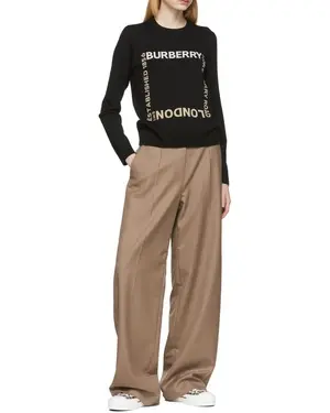 Burberry Intarsia-knit Logo Square Jumper