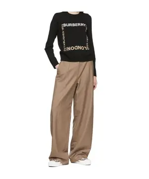 Burberry Intarsia-knit Logo Square Jumper